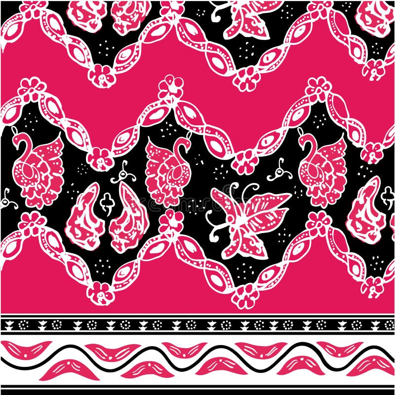 Beautiful Colorful Batik Motif with Tifa and Native Papua Shield Stock ...