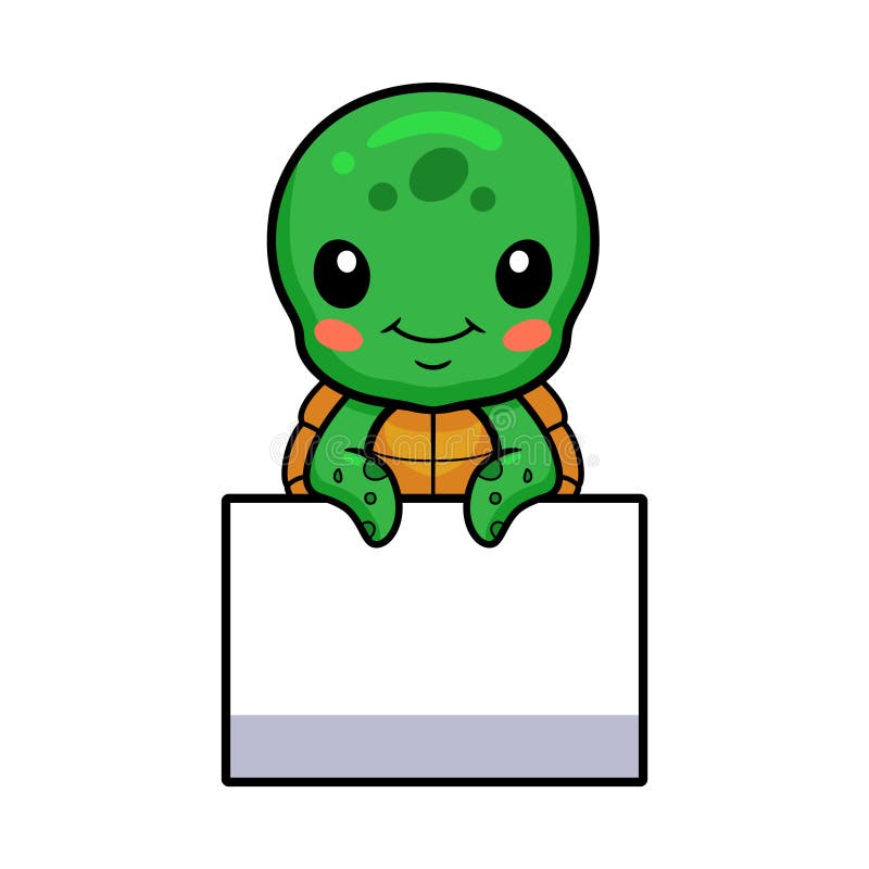 Cartoon Turtle Holding Blank Sign Stock Illustrations – 21 Cartoon ...