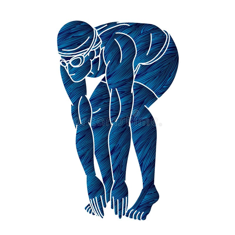 Swimming Sport Swimmer Action Cartoon Graphic Vector Stock Vector ...