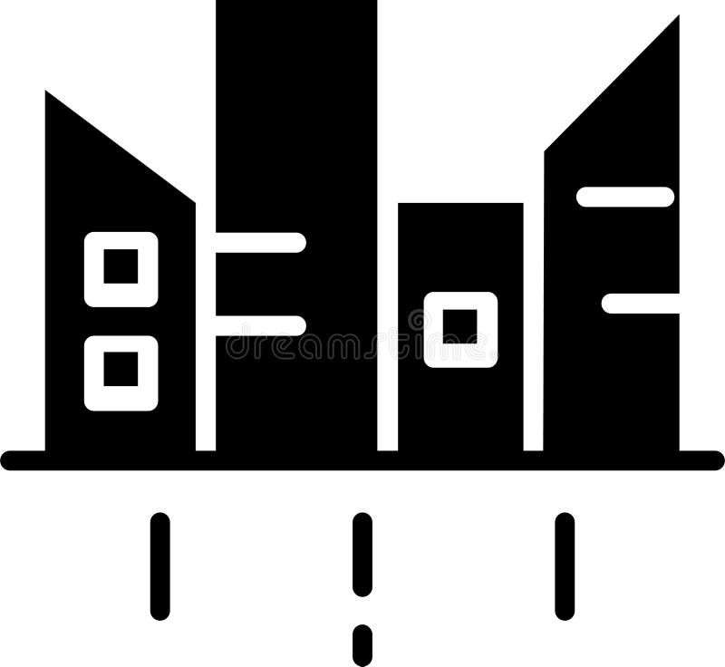 Cyber City Icon stock vector. Illustration of connection - 242457708