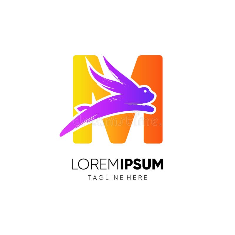 Letter M Initial Rabbit Logo Design Vector Icon Graphic Stock Vector ...