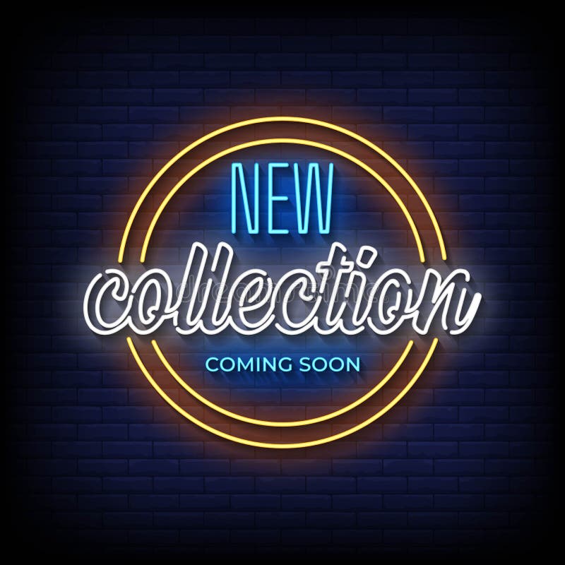 New Collection Coming Soon Neon Signs Style Text Vector Stock Vector ...