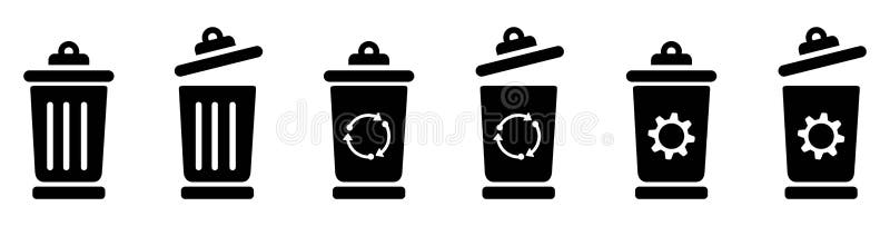 Trash Can Open Icon Vector Illustration Design Stock Vector ...