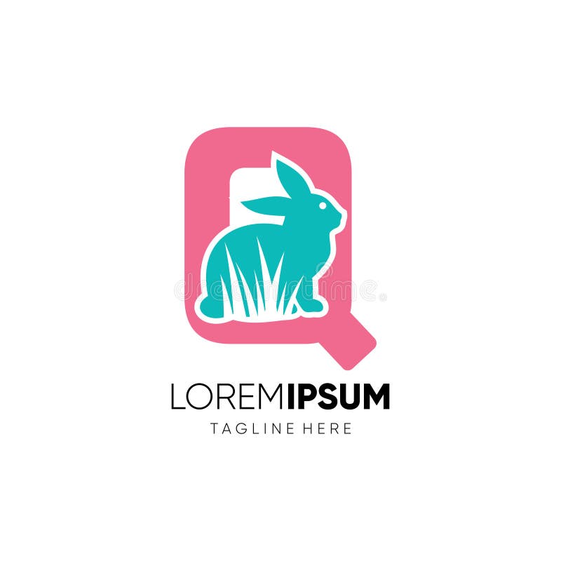 Letter Q Initial Rabbit Logo Design Vector Icon Graphic Stock Vector ...