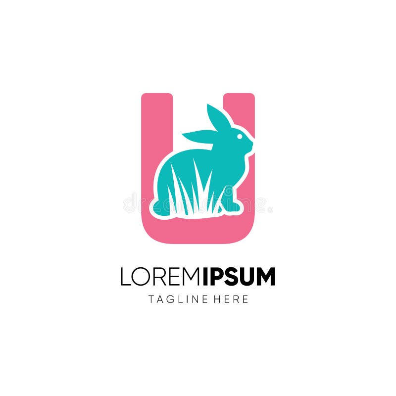 Letter U Initial Rabbit Logo Design Vector Icon Graphic Stock Vector ...