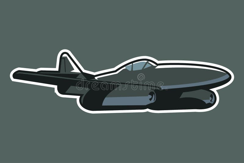 German World War II Fighter Jet Vector Illustration Stock Vector ...