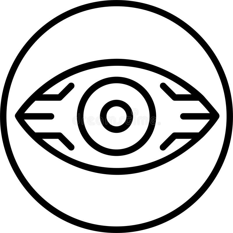 Bionic Eye Icon stock vector. Illustration of abstract - 242592180