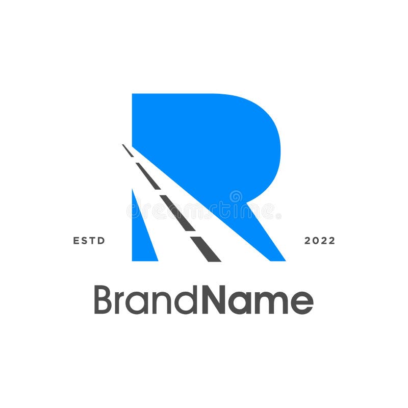 Modern Initial R Road logo stock vector. Illustration of modern - 242615764