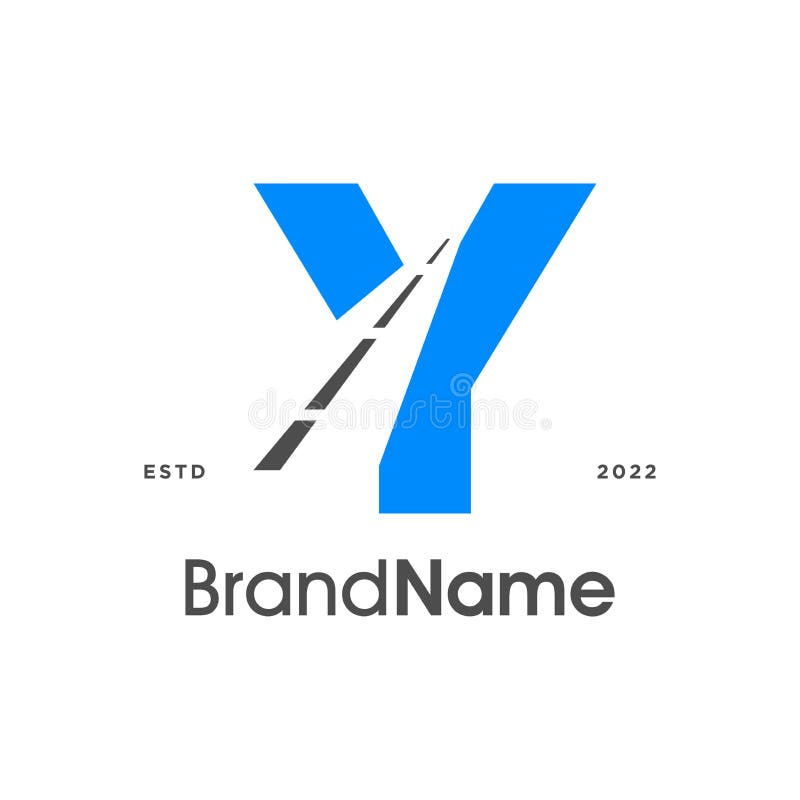 Modern Initial Y Road logo stock vector. Illustration of icon - 242616058