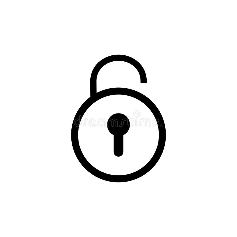 Design Simple Icon Padlock, Vector Illustration Stock Illustration ...