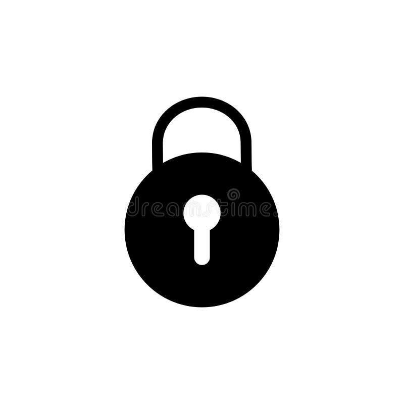 Design Simple Icon Padlock, Vector Illustration Stock Illustration ...
