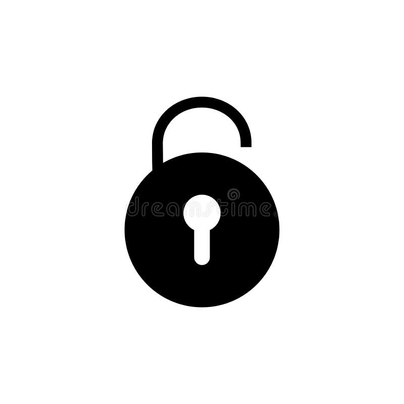 Design Simple Icon Padlock, Vector Illustration Stock Illustration ...
