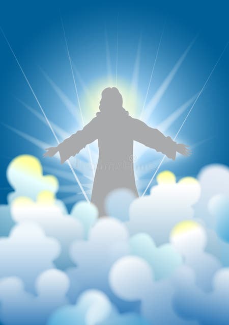 Jesus Second Coming Illustration Background Stock Illustration ...