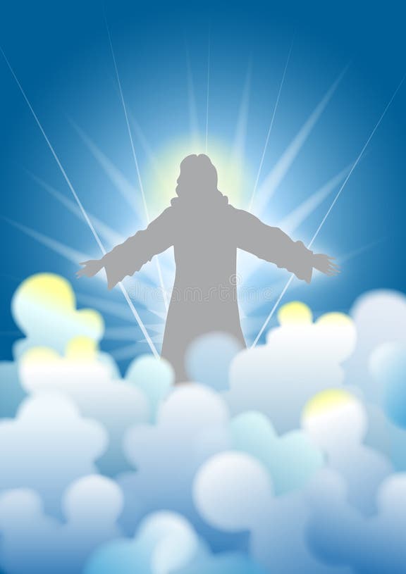 Jesus Second Coming Illustration Background Stock Illustration ...
