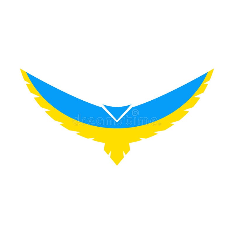 Flying Bird of Peace. Bird in Ukrainian Flag Colors Stock Vector ...