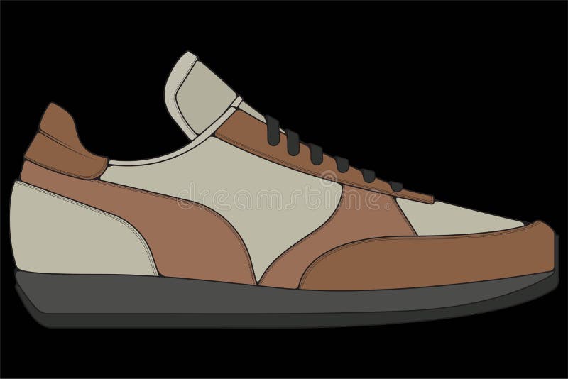 Vector Sneakers Shoes for Training, Running Shoe Vector Illustration ...