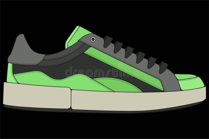 Vector Sneakers Shoes for Training, Running Shoe Vector Illustration ...