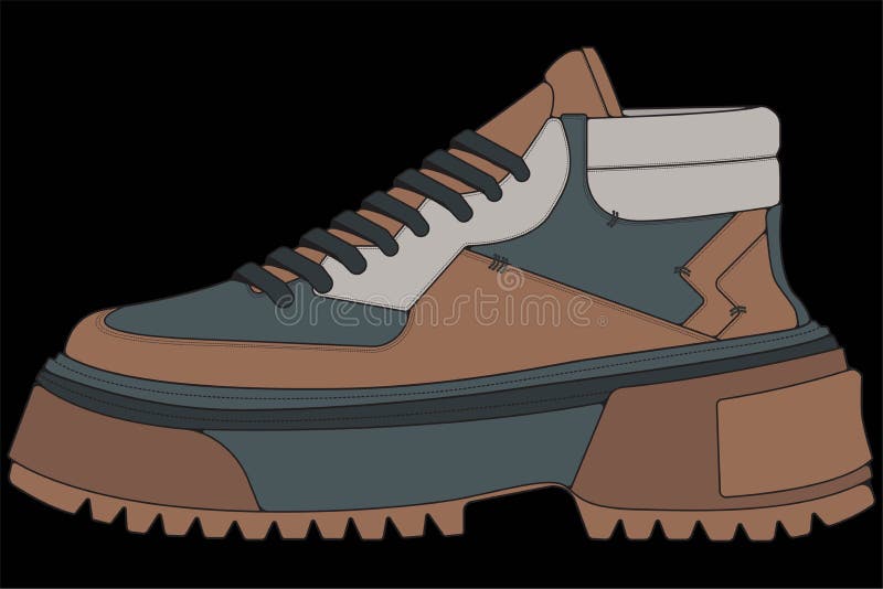 Vector Sneakers Shoes for Training, Running Shoe Vector Illustration ...