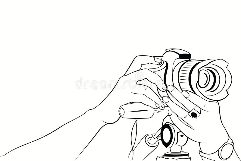 Camera Draw Lens Line Stock Illustrations – 721 Camera Draw Lens Line ...