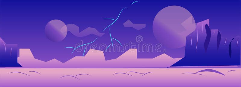 2D Alien Planet Game Background Vector Illustration Stock Vector ...