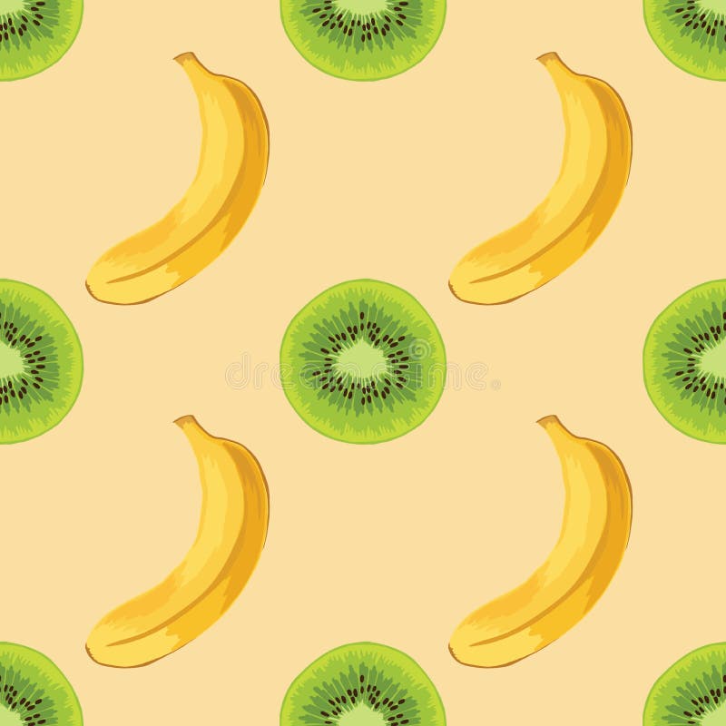 Fruits Drawing Seamless Background Stock Vector - Illustration of ...