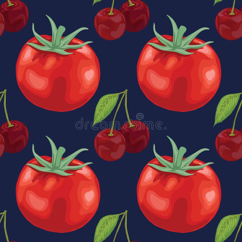 Fruits Drawing Seamless Background Stock Vector - Illustration of ...