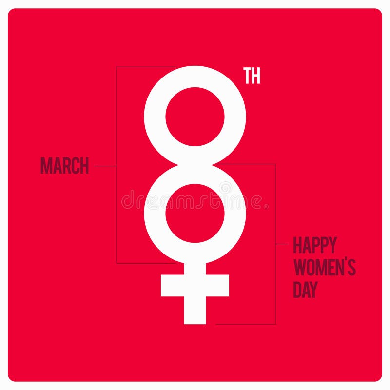 8th March International Women S Day with Symbol of Woman and 8th March ...