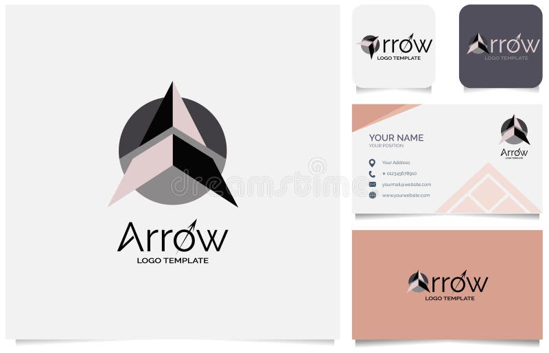 Arrow Logo Card Name Modern Template Design Vector for Brand or Company ...