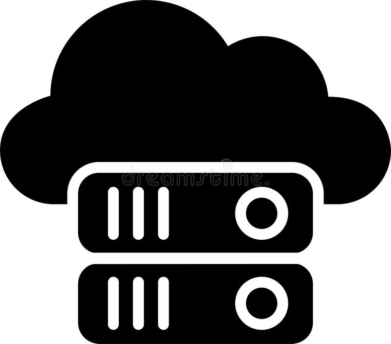 Cloud Data Server Icon stock vector. Illustration of symbol - 242924848