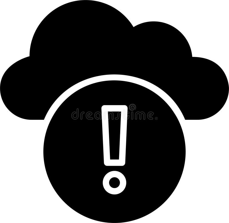 Cloud Data Error Icon stock vector. Illustration of icons - 242924855