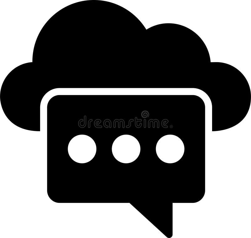 Cloud Communication Icon stock vector. Illustration of digital - 242924857