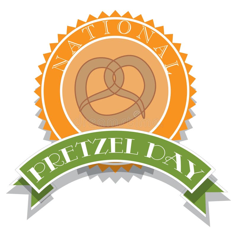 National Pretzel Day Badge and Emblem Vector Illustration Stock Vector ...