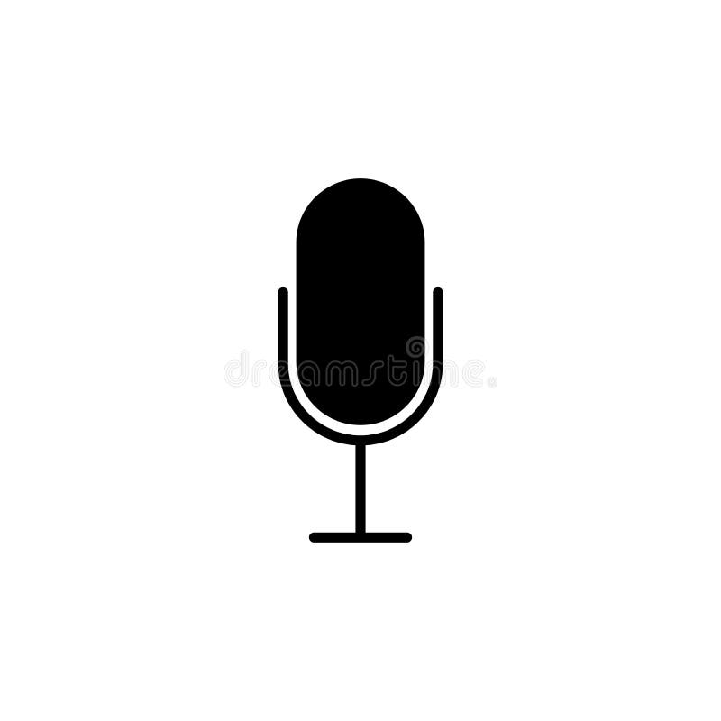 Mic Icon Simple Design Vector Stock Illustration - Illustration of ...