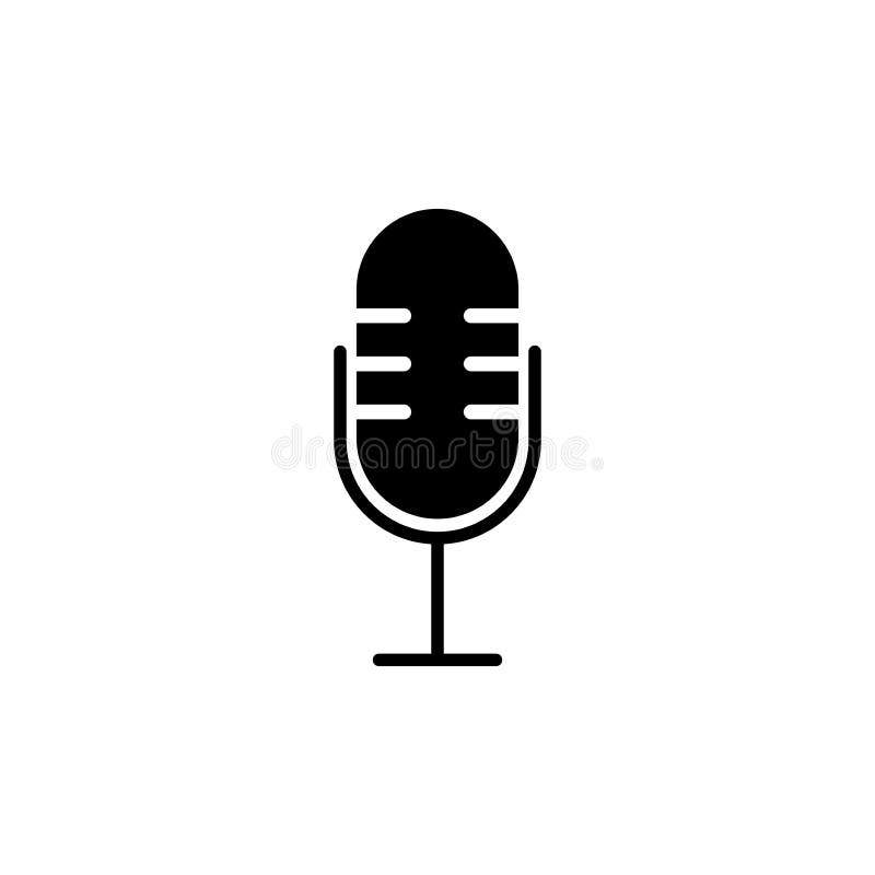 Mic Icon Simple Design Vector Stock Illustration - Illustration of ...