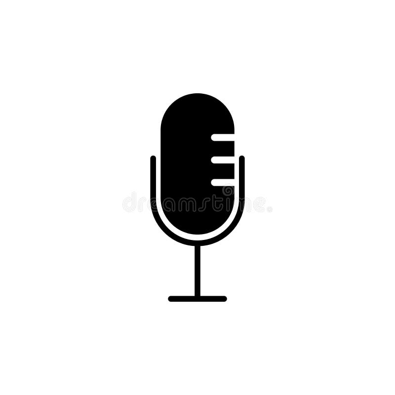 Mic Icon Simple Design Vector Stock Illustration - Illustration of ...