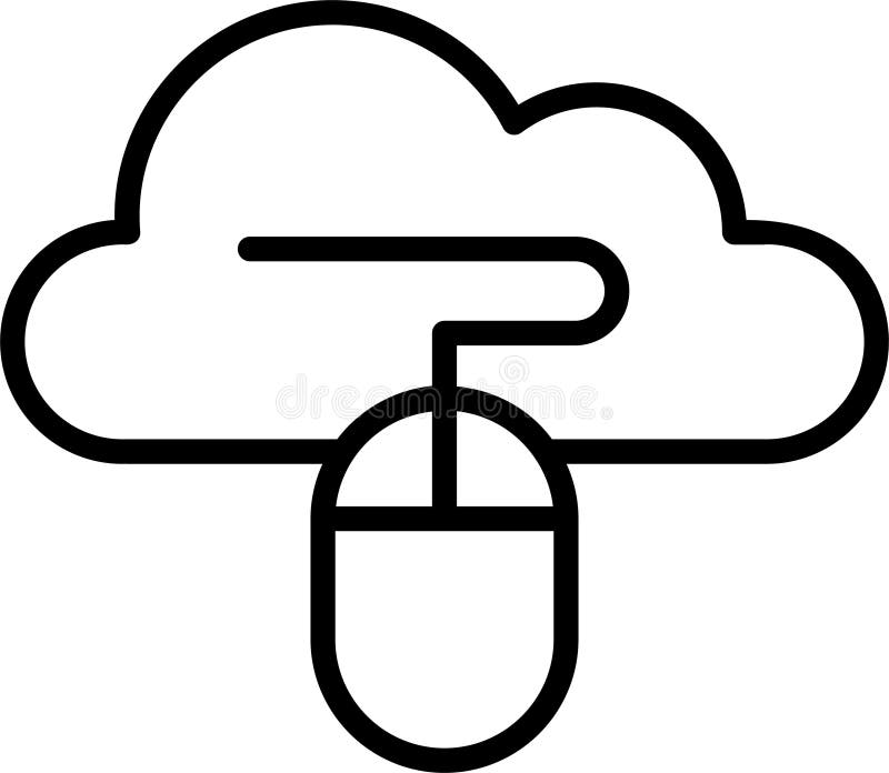 Cloud Mouse Icon stock vector. Illustration of cloud - 242981482