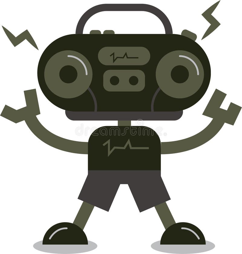 Cute Boombox Cartoon Character , Boombox Mascot Stock Vector ...