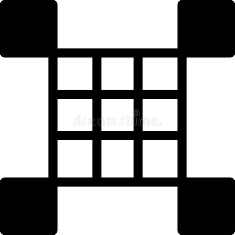 Grid Icon stock vector. Illustration of graphic, education - 243043718