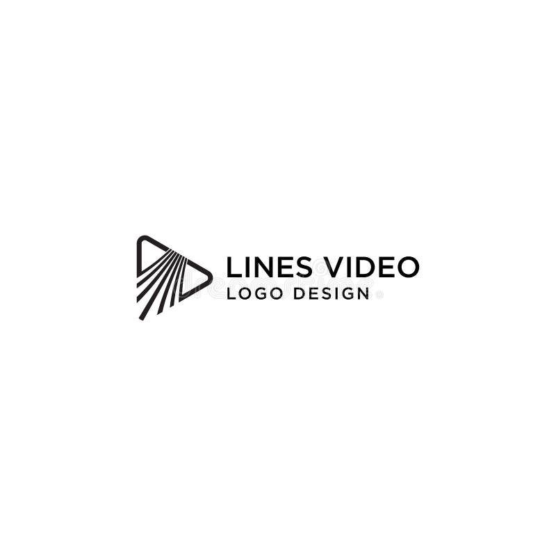 Lines video logo stock vector. Illustration of template - 243073024