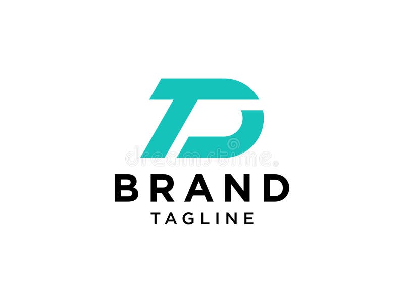 Abstract Initial Letter T Logo. Blue Shape Geometric Style Isolated on ...