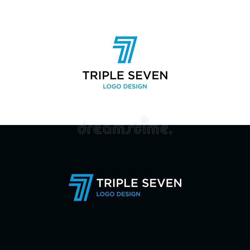 Triple Seven or Seven Up Logo Stock Vector - Illustration of career ...