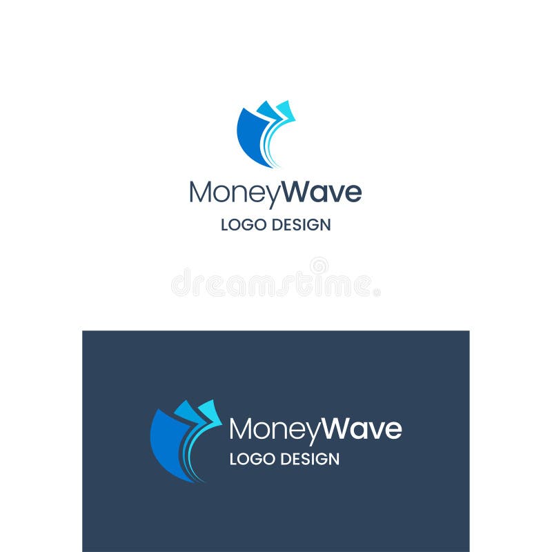 MONEY WAVE LOGO stock illustration. Illustration of development - 243109741