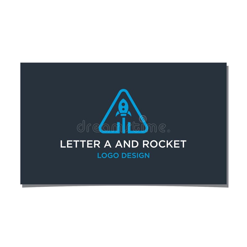 Rocket Up or Letter a Rocket Logo Stock Vector - Illustration of symbol ...