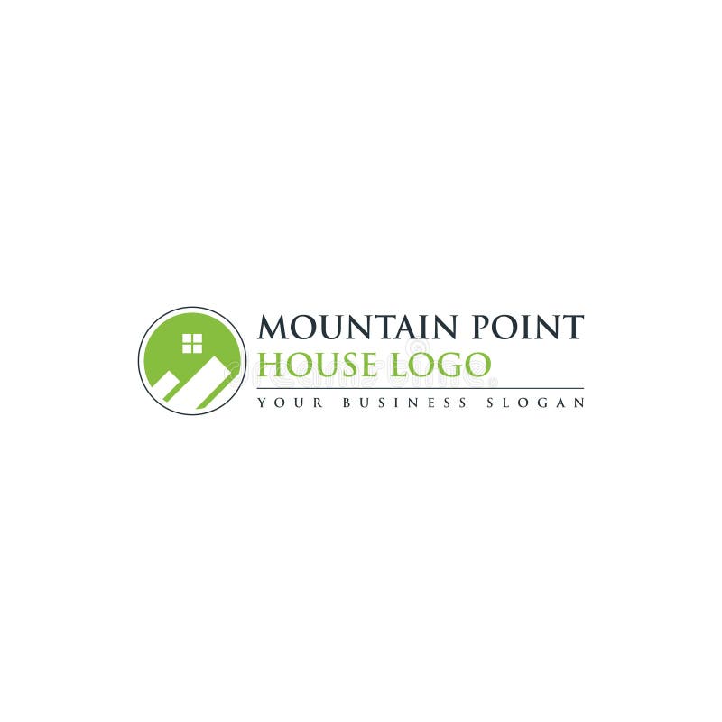 MOUNTAIN POINT HOUSE LOGO stock vector. Illustration of concepts ...