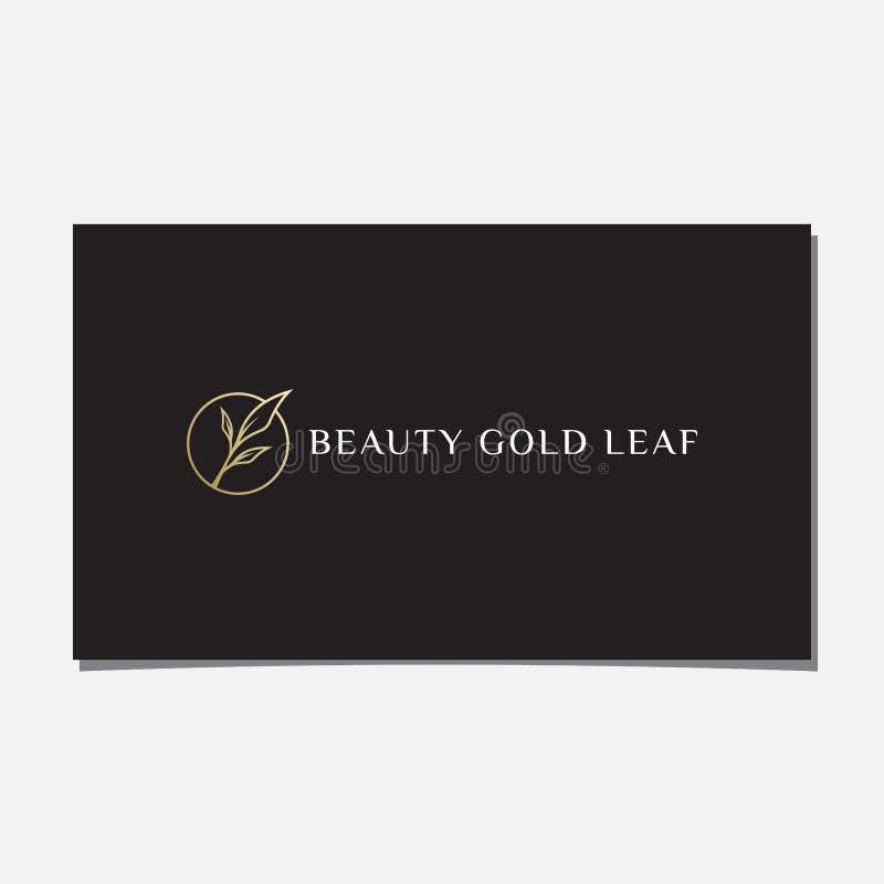 GOLDEN LEAF LOGO stock vector. Illustration of emblem - 243170377