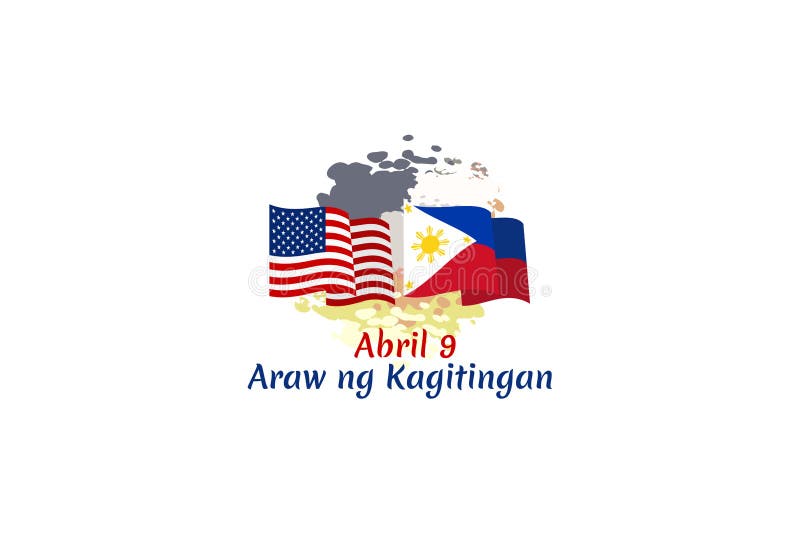 Translation: April 9. Day of Valor. Also Known As Bataan Day Vector ...