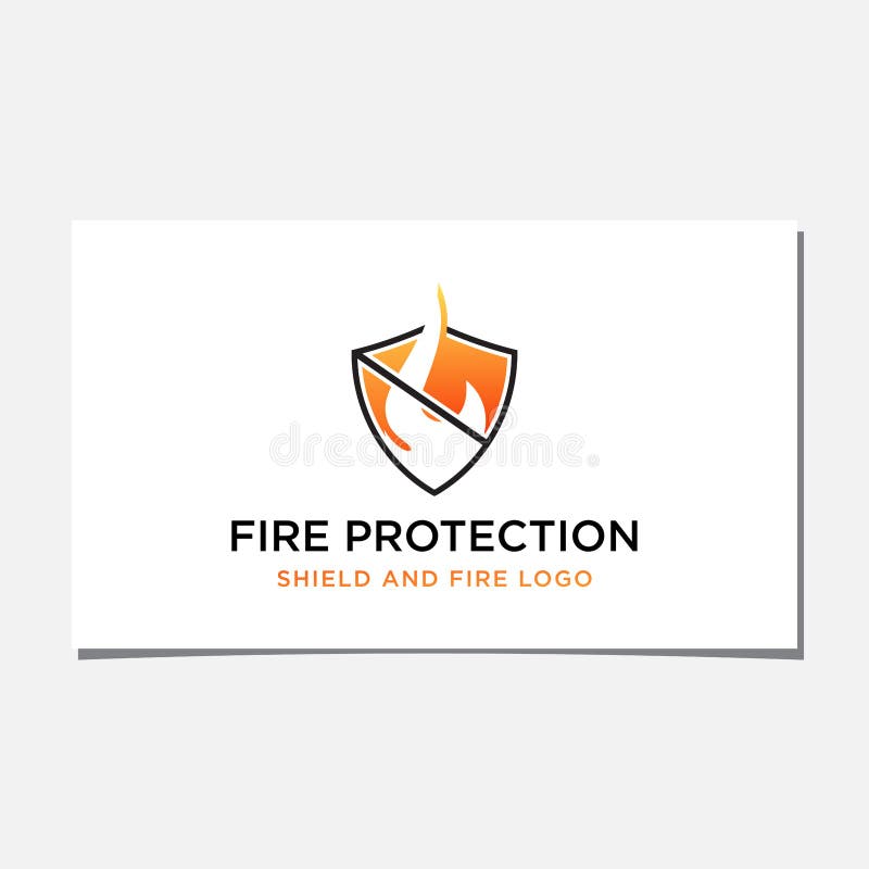 FIRE PROTECTION LOGO stock illustration. Illustration of security ...