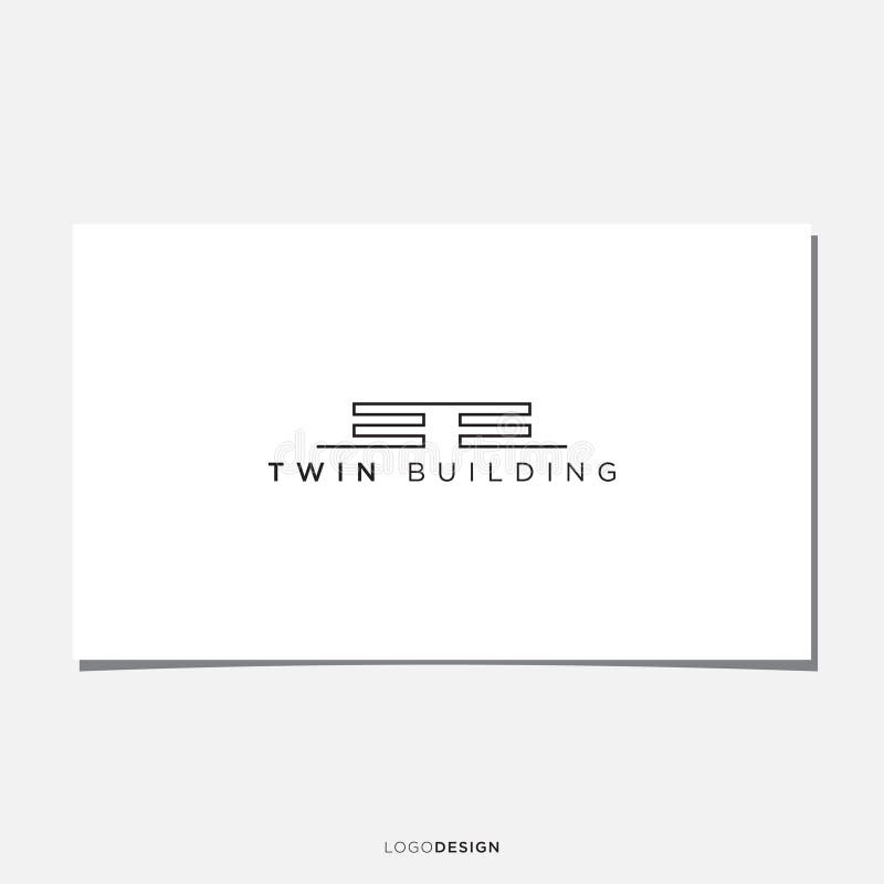 Twin building logo stock vector. Illustration of city - 243436267