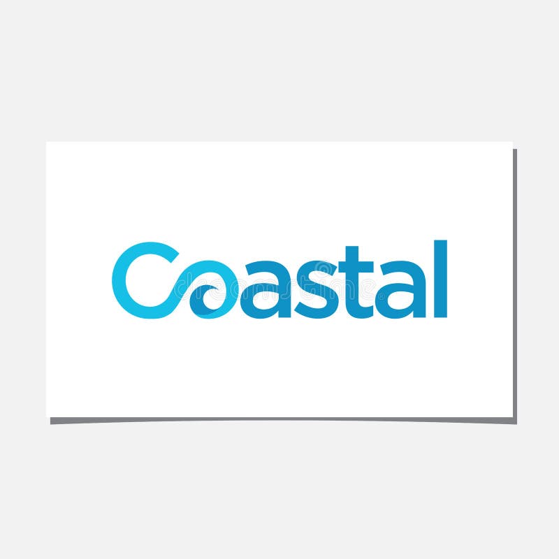 Coastal lettering logo stock vector. Illustration of corporate - 243485165