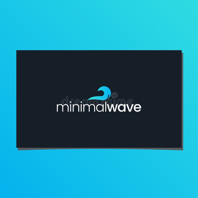 MINIMAL WAVE LOGO stock vector. Illustration of identity - 243488813